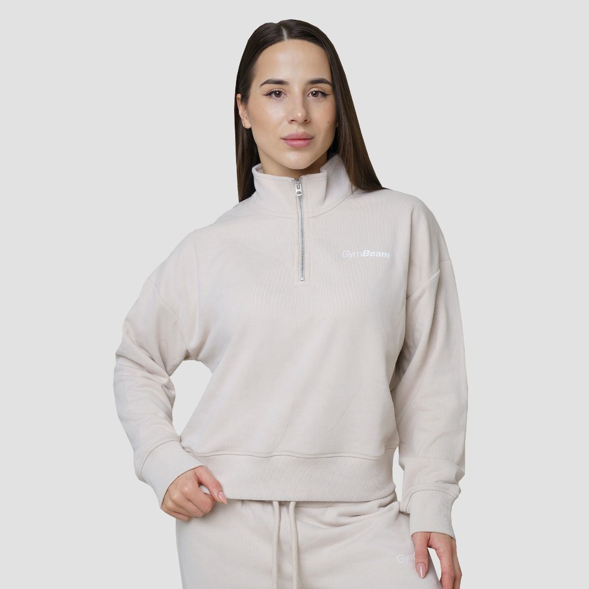 Dámská mikina 1/2 Zip Agile Desert - GymBeam | GymBeam.cz