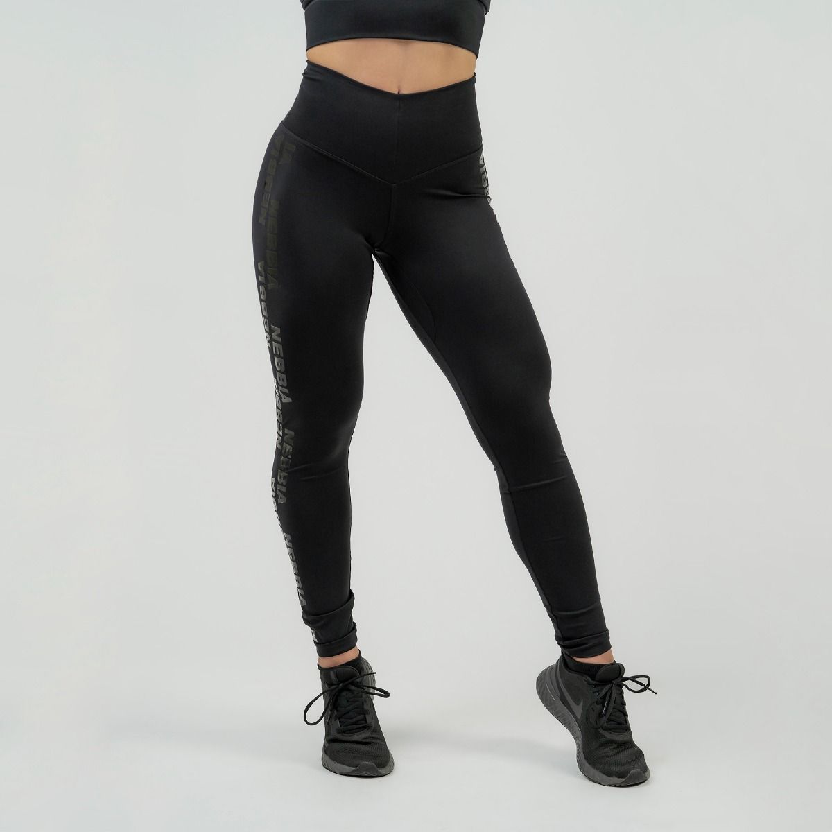 Dámské legíny Classic High Waist Intense Iconic Black - NEBBIA | GymBeam.cz